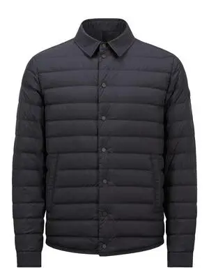 Moncler Bourdon Down Shirt Jacket Blue