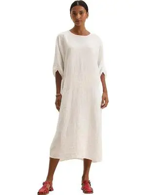 Velvet By Graham & Spencer Carmen Linen Midi Dress - White