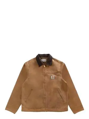 Carhartt Work In Progress Detroit Zipped Jacket With Corduroy Collar - Brown