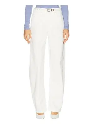 Good American Twill Good Barrel Pant - Cloud White001