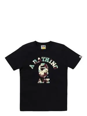 BAPE Map Camo College Tee Shirt - Black