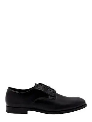 DOUCAL'S Lace-up Leather Shoe - Black