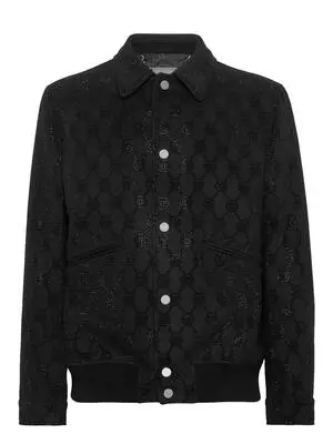 Philipp Plein Monogram Bomber Jacket - Black