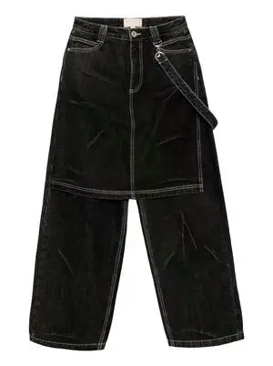 A BATHING APE Layered Jeans - Black