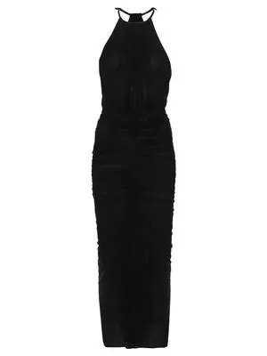 MUGLER Ruched Maxi Dress - Black