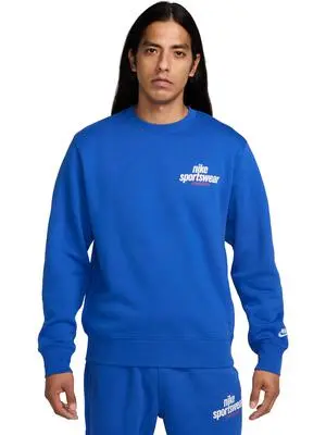 Nike Club Fleece Crew - Blue