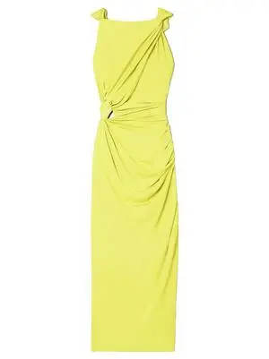 Tory Burch Viscose Knot Dress - Bright Banana