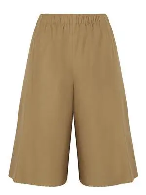 Tory Burch Wool Gabardine Shorts - Dark Sandalwood
