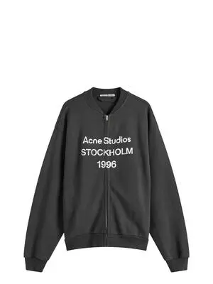 Acne Studios Fiah U Zip 1996 Zip Sweat Bomber Jacket - Black