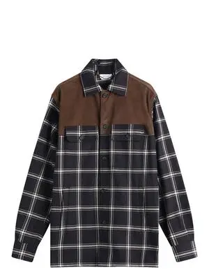 Alexander McQueen Check Overshirt - Black/ivory/brown