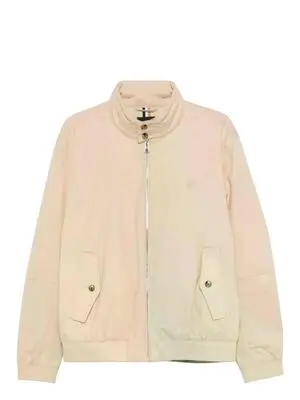 BOSS Embroidered Bomber Jacket - Neutrals
