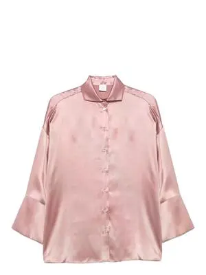 Eleventy Plain Silk Shirt - Pink