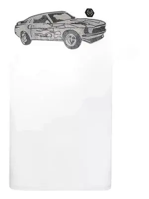 Philipp Plein Strass Cars Racing T-shirt - White