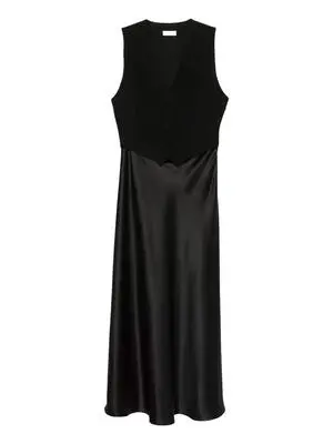 Liu Jo Waistcoat Detail Maxi Dress - Black