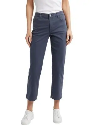 Wit & Wisdom High Waist Straight Leg Stretch Twill Pants Shadow