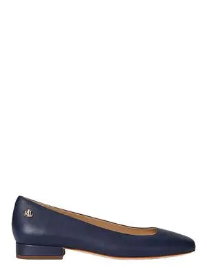 Ralph Lauren Ralph Lauren Emellie Nappa Leather Ballet Flat Refined Navy