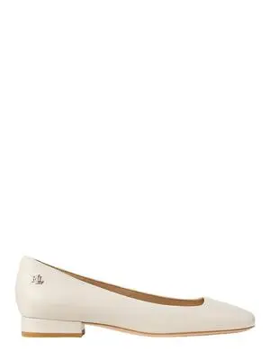 Ralph Lauren Ralph Lauren Emellie Nappa Leather Ballet Flat Soft White