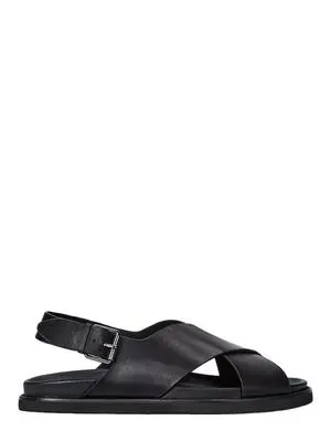 Ralph Lauren Zane Leather Sandal - Black
