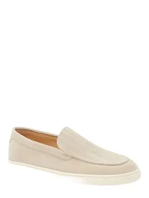 Brunello Cucinelli Brunello Cucinelli Chevron Embossed Suede Loafer Beige