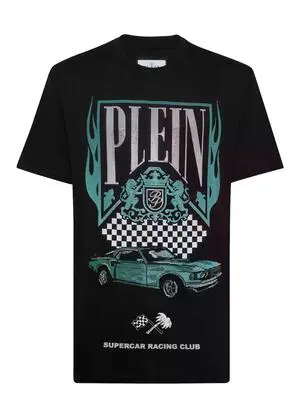 Philipp Plein Strass Flame Racing T-shirt - Black