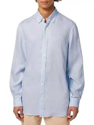 Scotch & Soda Linen Button-down Shirt - Shirt Blue
