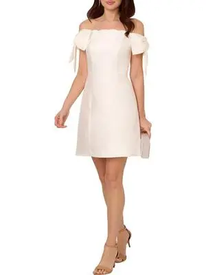 ADRIANNA PAPELL Adrianna Papell Scallop Off-The-Shoulder Sheath Cocktail Dress