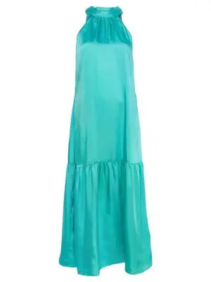 Liu Jo Satin Maxi Dress - Green
