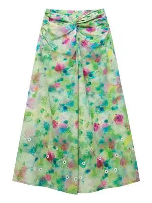 Isolda Kika Midi Skirt - Green