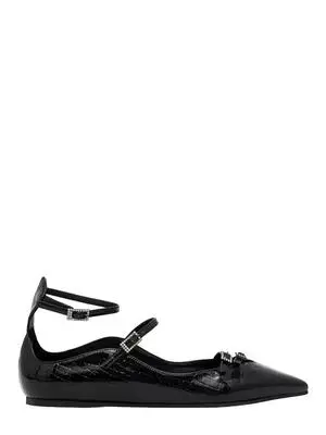 LE SILLA Morgana Ballerina Flats - Black
