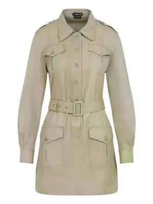 TOM FORD Safari Shirt Dress - Neutrals