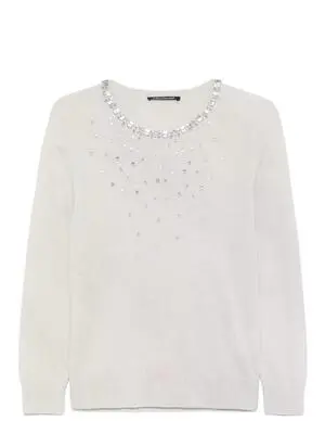 LUISA CERANO Rhinestone-embellished Pullover - Neutrals