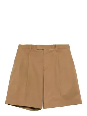 LARDINI Pleat-detail Tailored Shorts - Brown