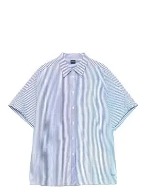 FAY Striped Cotton Shirt - Blue