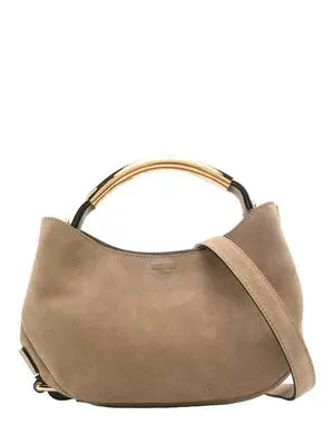 Moschino Handle Me Suede Tote - Neutrals