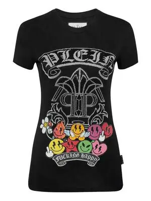 Philipp Plein Embroidered T-shirt - Black