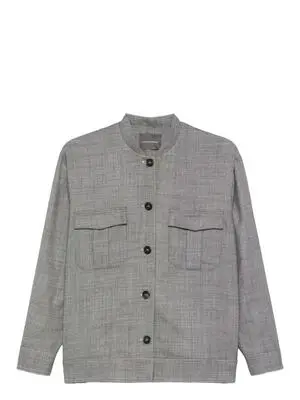Lorena Antoniazzi Band-collar Jacket - Grey