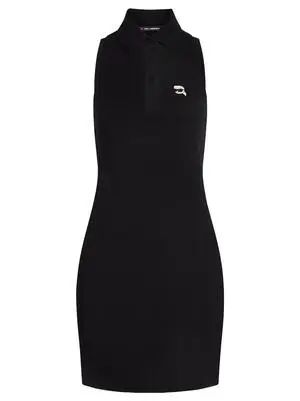 Karl Lagerfeld Ikon-appliqué Dress - Black