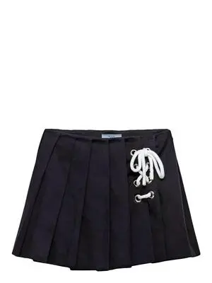 PRADA Prada Pleated Drill Mini Skirt
