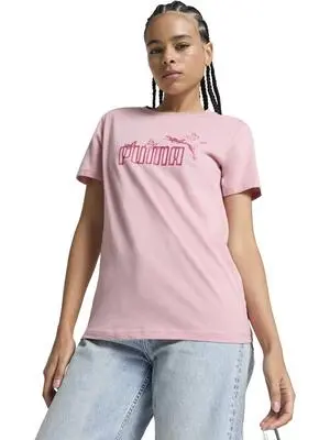PUMA Flutter Graphic Tee Pink