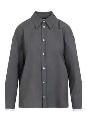 Marni Embroidered Logo Shirt - Grey