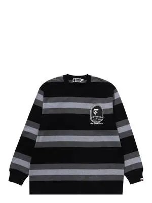 A BATHING APE Badge Hoop Long-sleeve Tee - Black