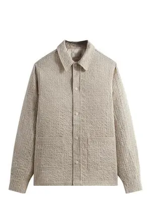 Kith Slub Boucle Boxy Collared Overshirt 'canvas - Tan