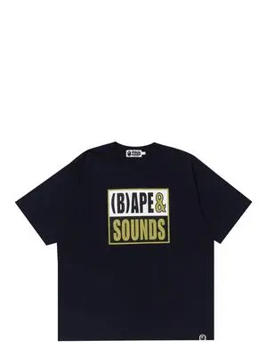 A BATHING APE Sounds Logo Tee 'navy - Blue