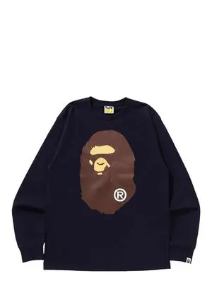 A BATHING APE Big Ape Head Long-sleeve Tee 'navy - Blue