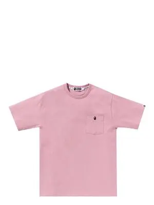 A BATHING APE Ape Head One Point Pocket Tee - Pink