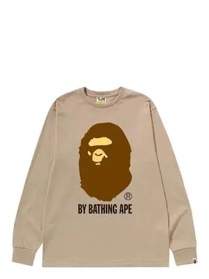 A BATHING APE By Bathing Ape Long-sleeve Tee 'beige - Tan
