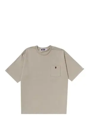 A BATHING APE Ape Head One Point Relaxed Fit Pocket Tee 'beige - Tan