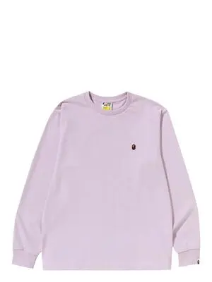 A BATHING APE Ape Head One Point Long-sleeve Tee - Purple