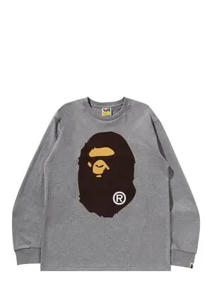 A BATHING APE Big Ape Head Long-sleeve Tee - Grey