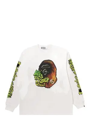A BATHING APE Sport Graphic Long-sleeve Tee - White
